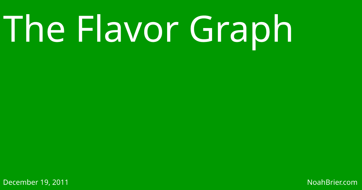 The Flavor Graph