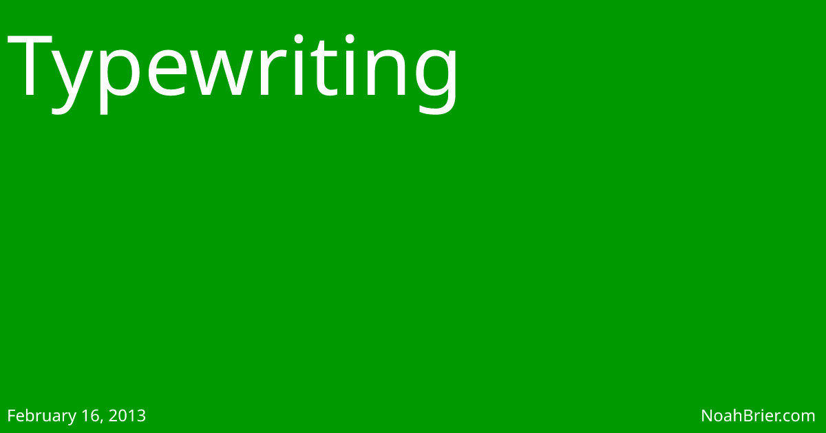 Typewriting