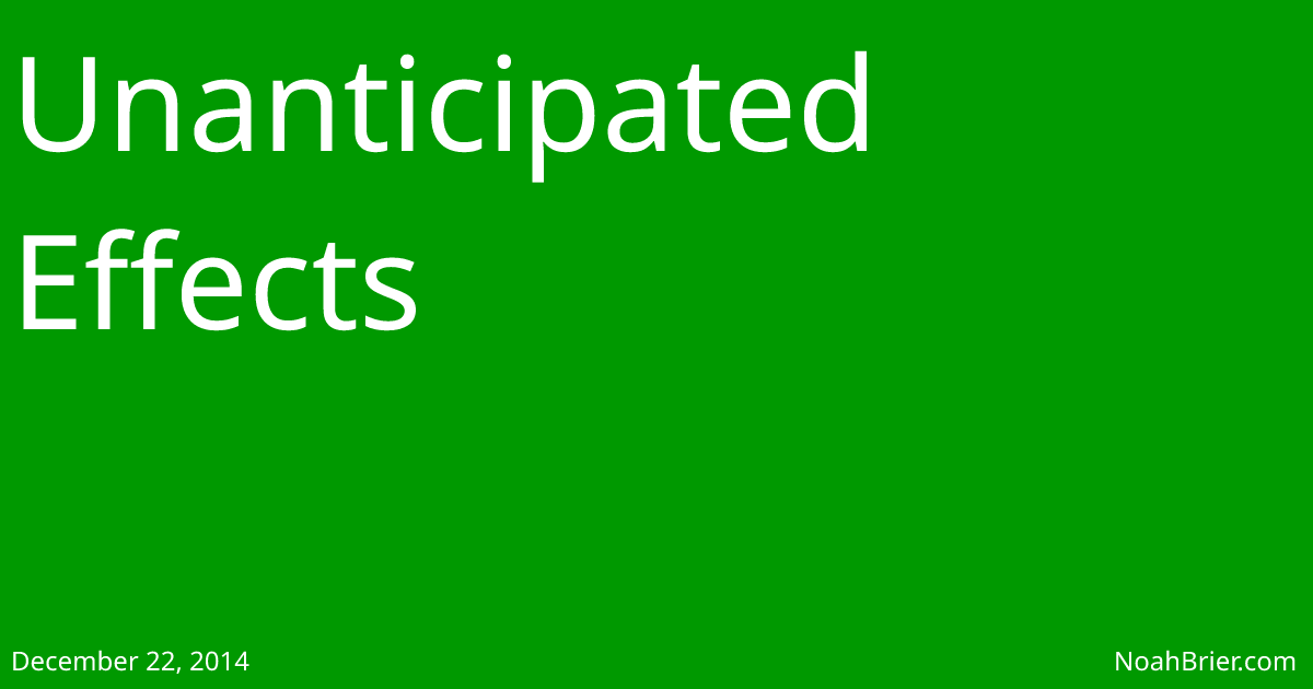 Unanticipated Effects